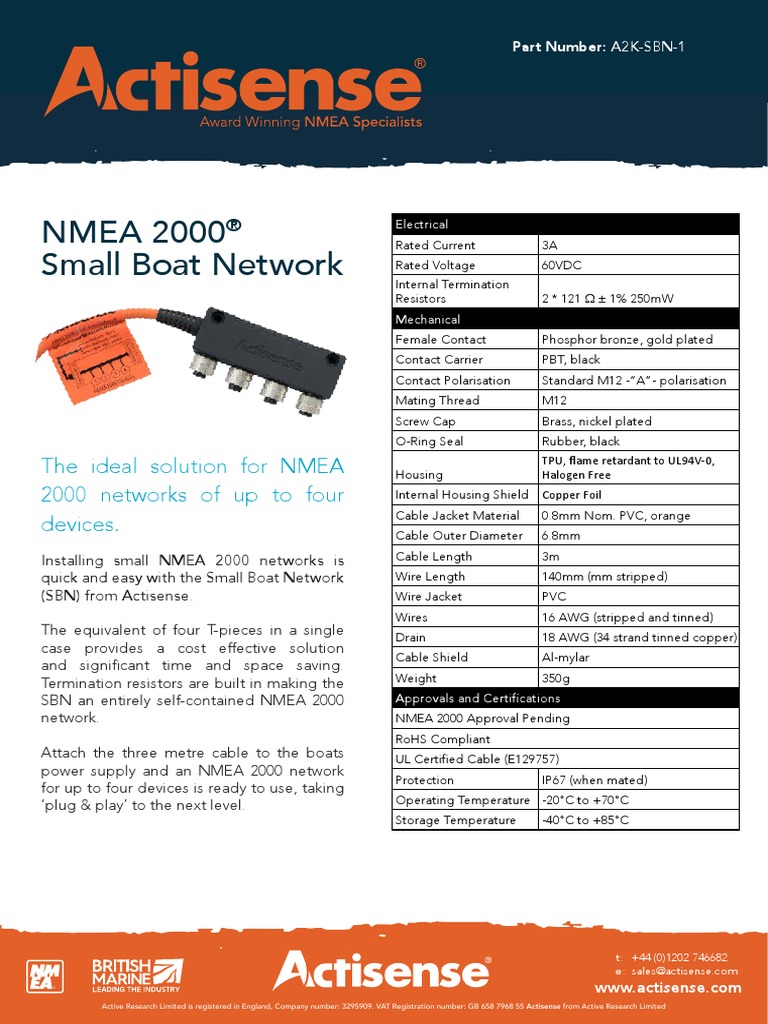 A2K SBN 1 Data Sheet v.1.01 PRINT | PDF | Wire | Electrical Engineering
