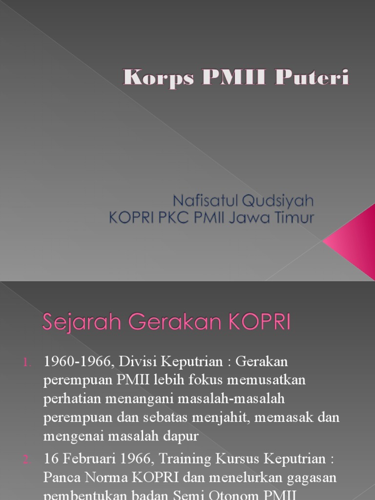 Sejarah dan Perkembangan KOPRI PMII | PDF | Ilmu Sosial