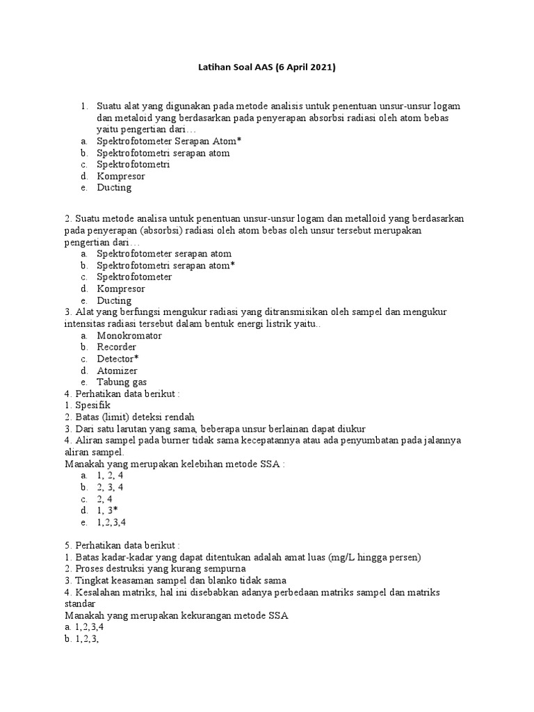 Latihan Soal AAS | PDF