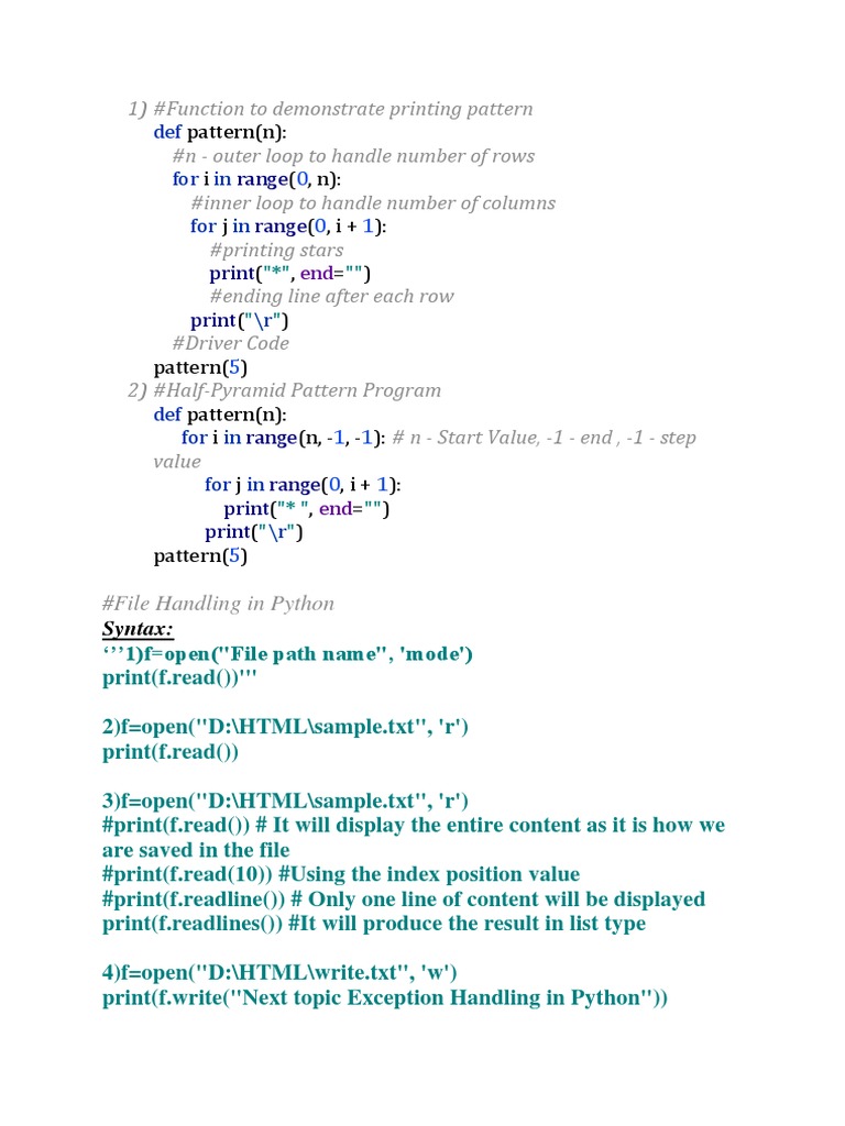 File Handling in Python | PDF | Text File | Control Flow