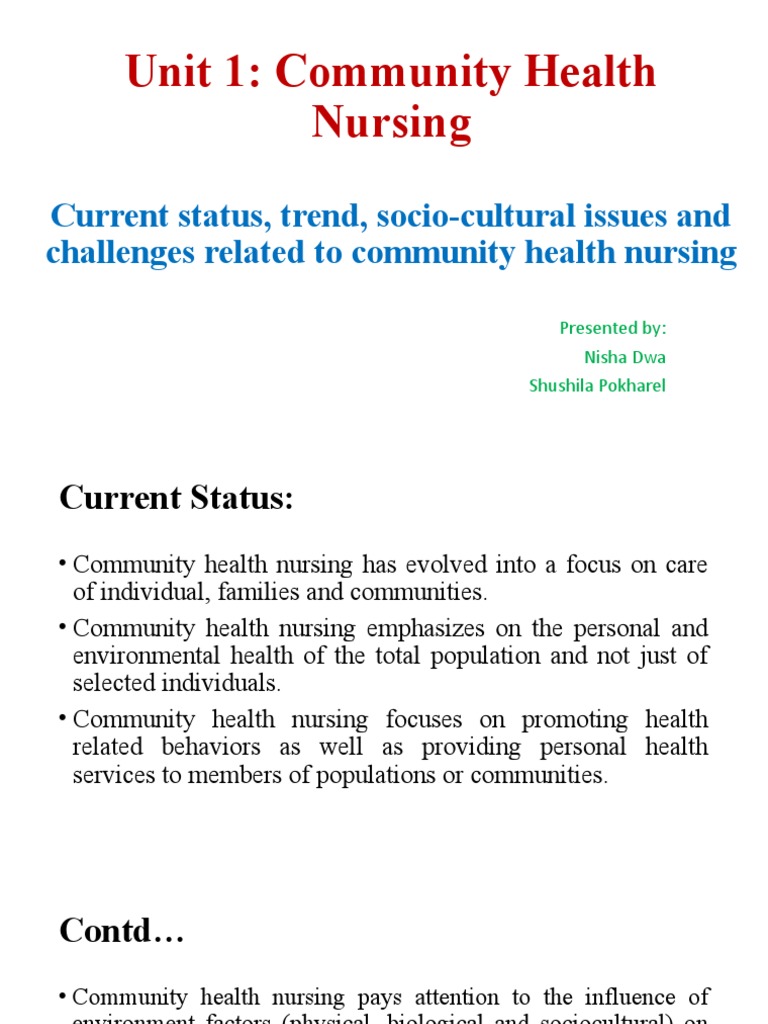 Current Status | PDF | Nursing | Public Health