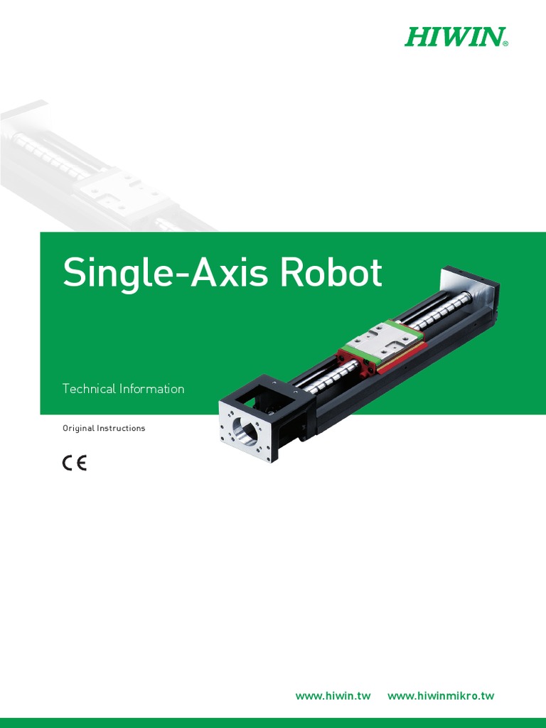 Single Axis Robot - (E) | PDF | Electric Motor | Rotation Around A ...