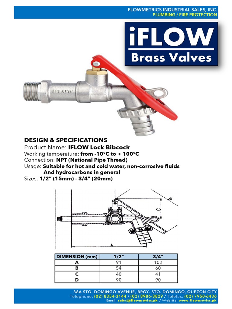 IFLOW Lock Bibcock | PDF