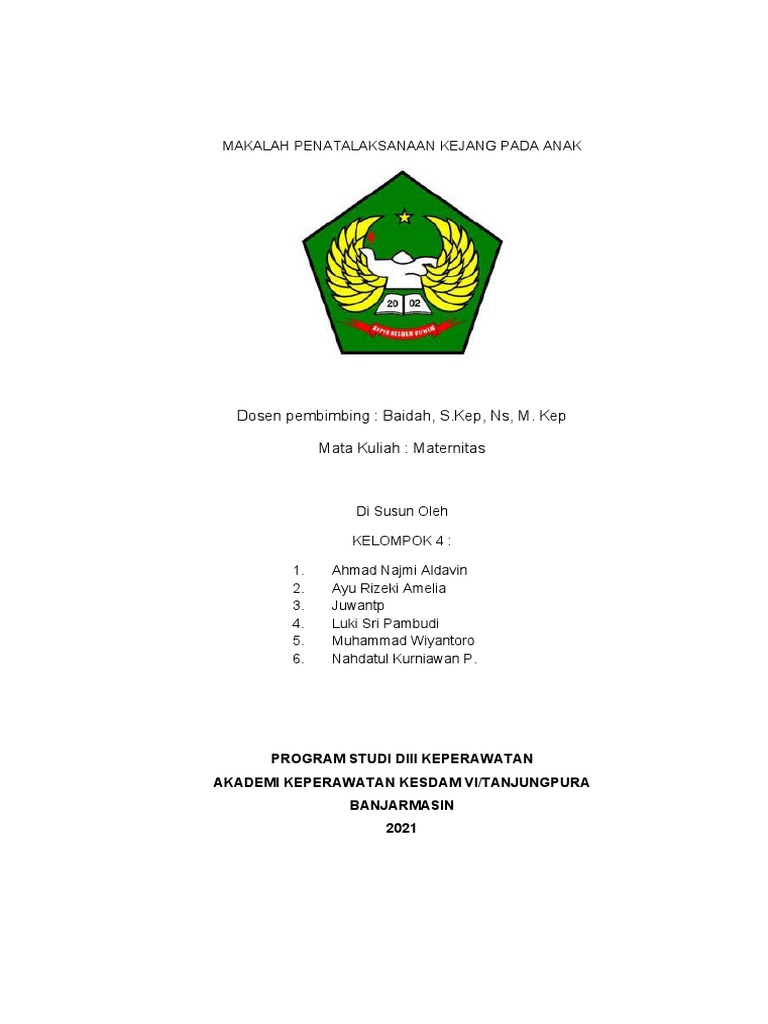 Penatalaksanaan Kejang pada Anak | PDF