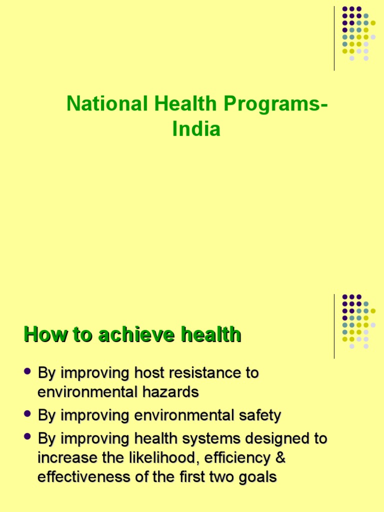 National Health Programmes | PDF | Preventive Healthcare | Public Health