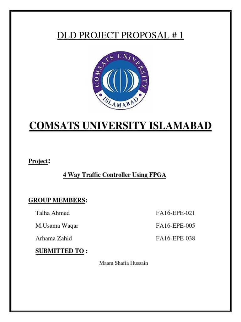 Comsats University Islamabad: DLD Project Proposal # 1 | PDF | Field Programmable Gate Array ...