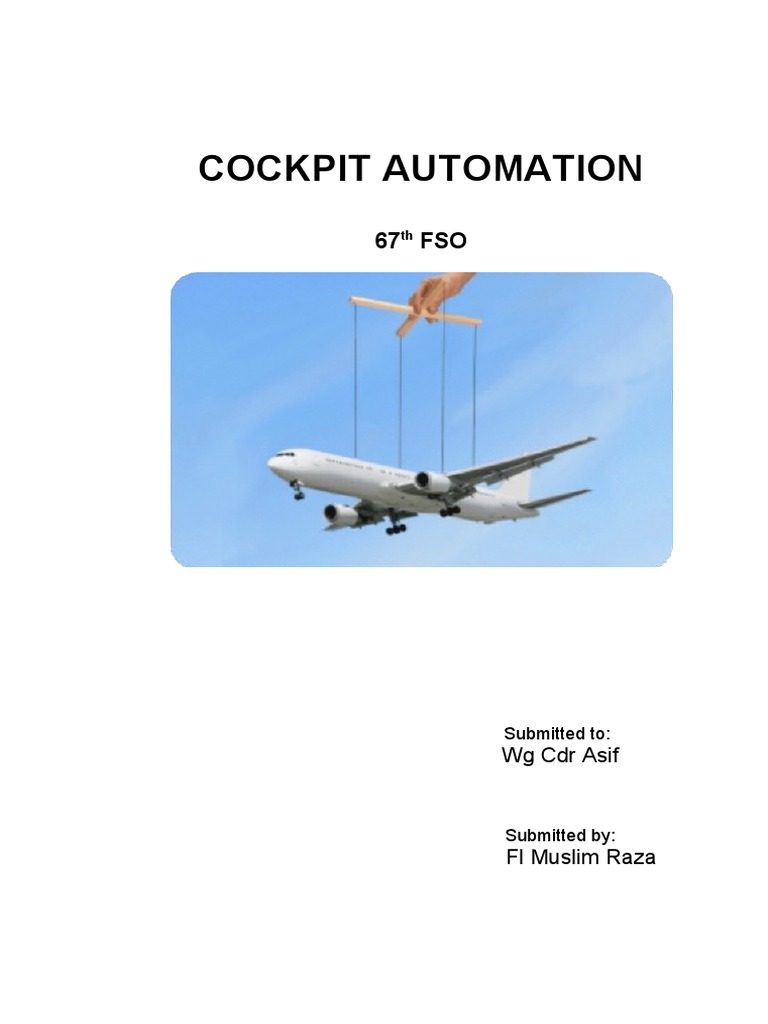 Cockpit Automation: WG CDR Asif | PDF | Flight | Automation
