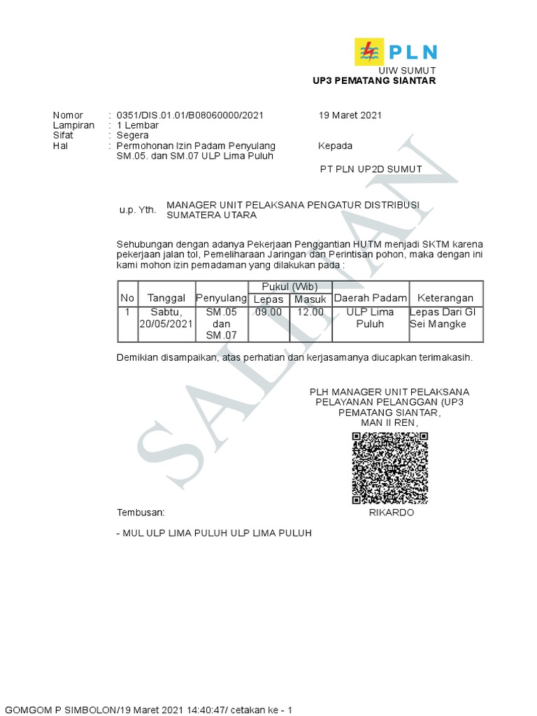 Permohonan Padam SM05 SM07 | PDF
