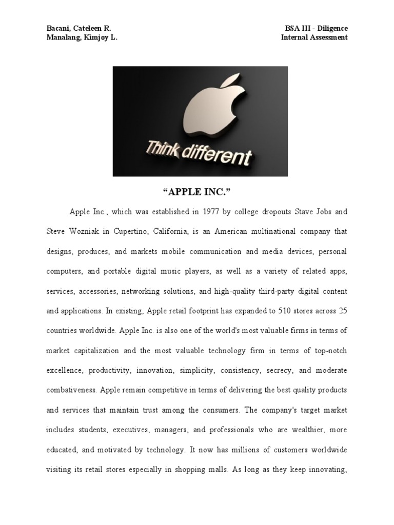 Apple Inc.'s Strengths and Weaknesses | PDF | Apple Inc. | Brand