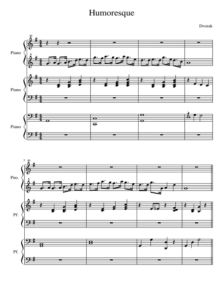 Humoresque Piano 6 Hands | PDF