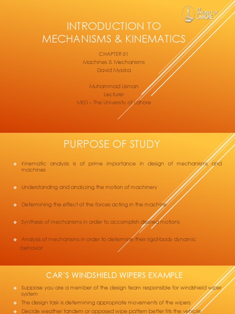 Chapter 1 | PDF | Kinematics | Machines
