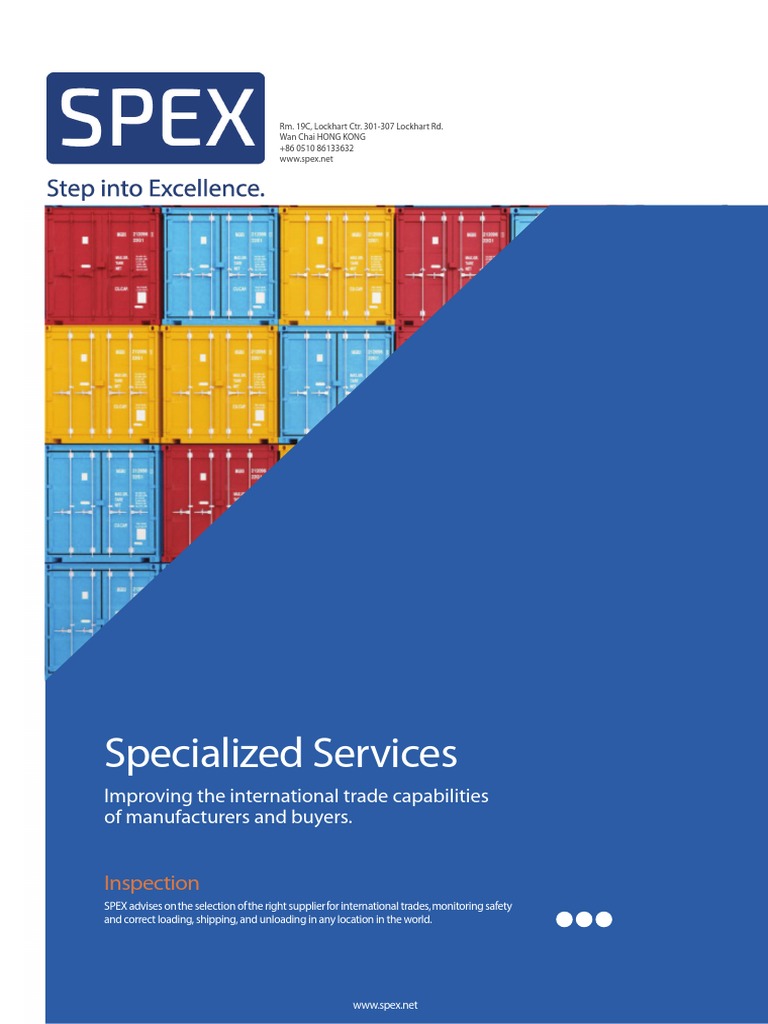 Spex Guide of Services (Inspection) | PDF | Packaging And Labeling ...