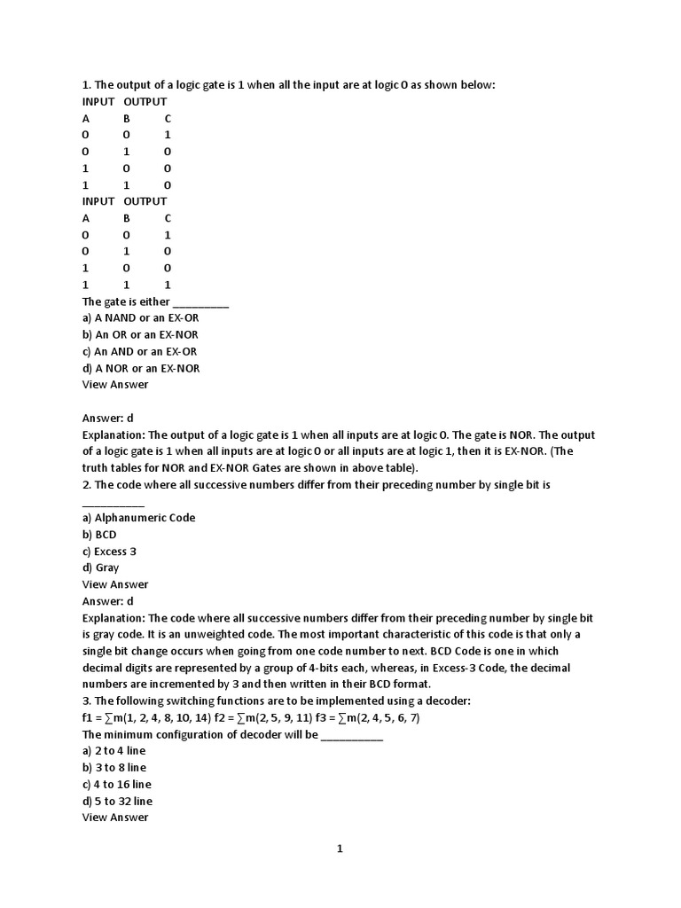 Deld Mcqs | Download Free PDF | Logic Gate | Information And Communications Technology