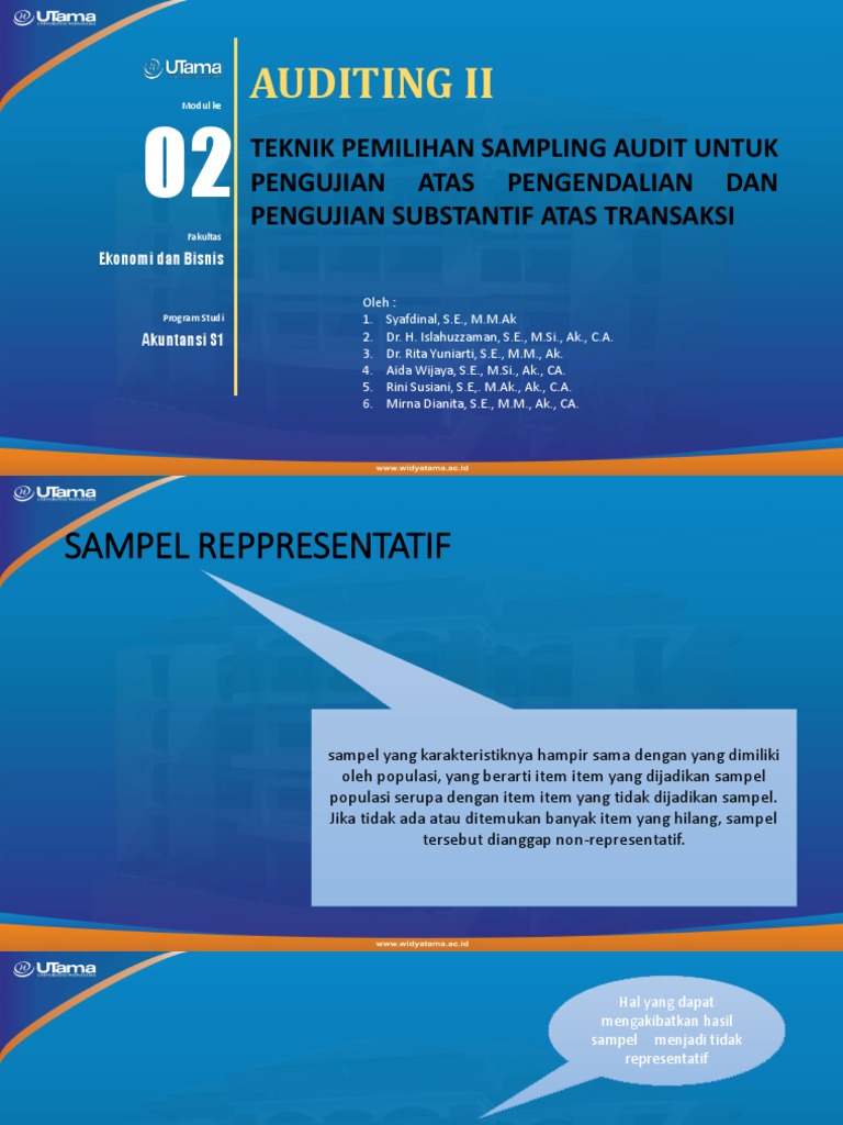 Teknik Pemilihan Sampling Audit Untuk Pengujian Atas Pengendalian Dan ...