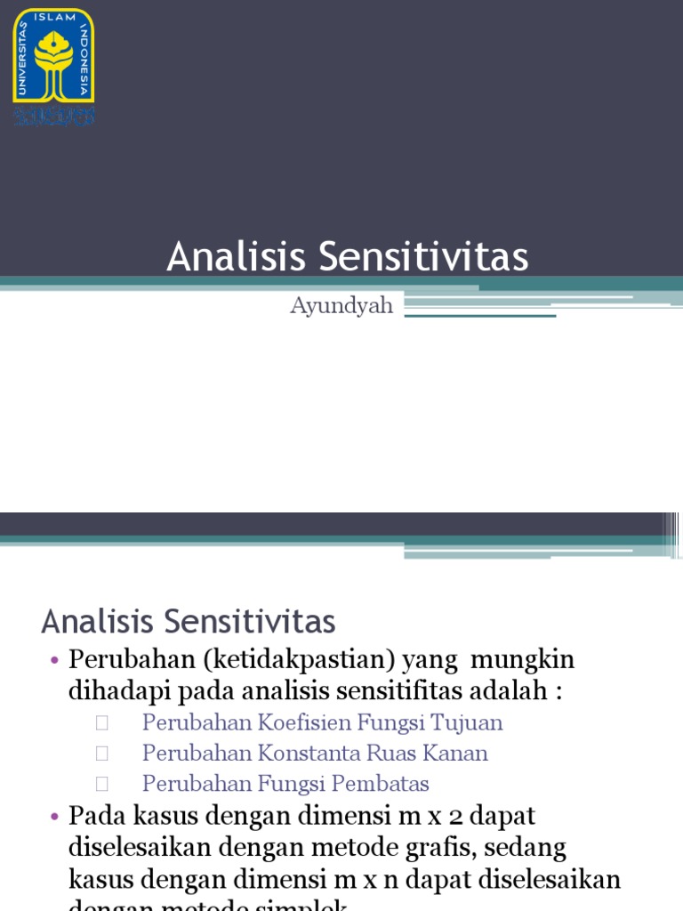 Analisis Sensitivitas 20161 Dikonversi | PDF