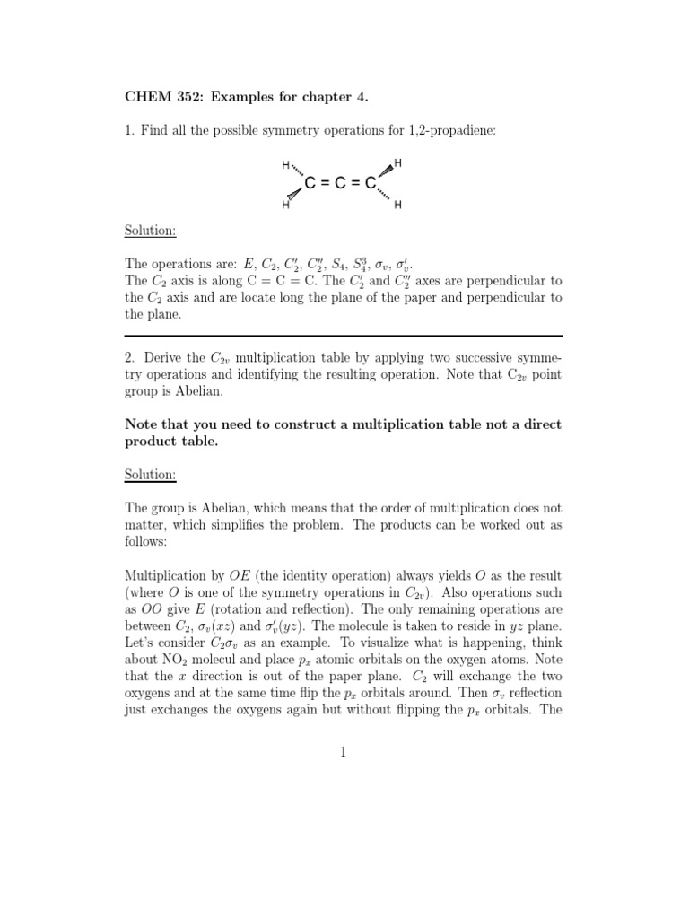 ch4 Examples | PDF | Molecular Orbital | Mathematical Analysis