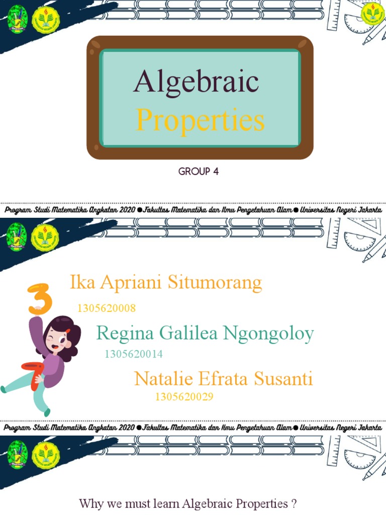 Algebraic Properties | PDF | Multiplication | Number Theory