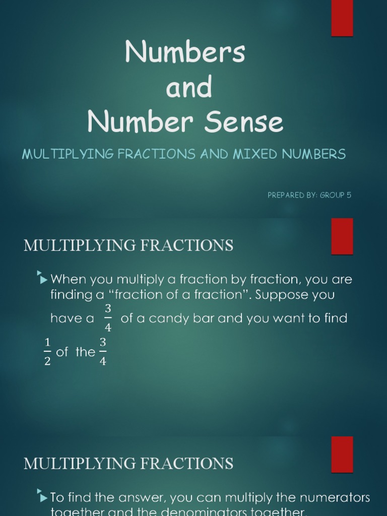Multiplying Fractions and Mixed Numbers | PDF