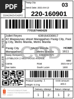 Sample JNT Waybill | PDF