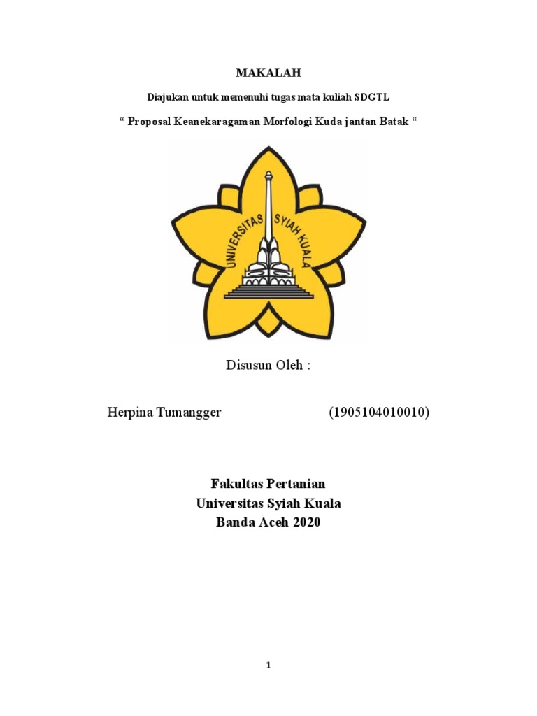 Morfologi Kuda Jantan Batak | PDF