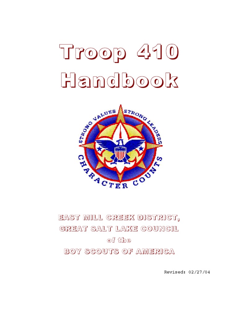 Troop 410 Handbook | PDF | Boy Scouts Of America | Scouting