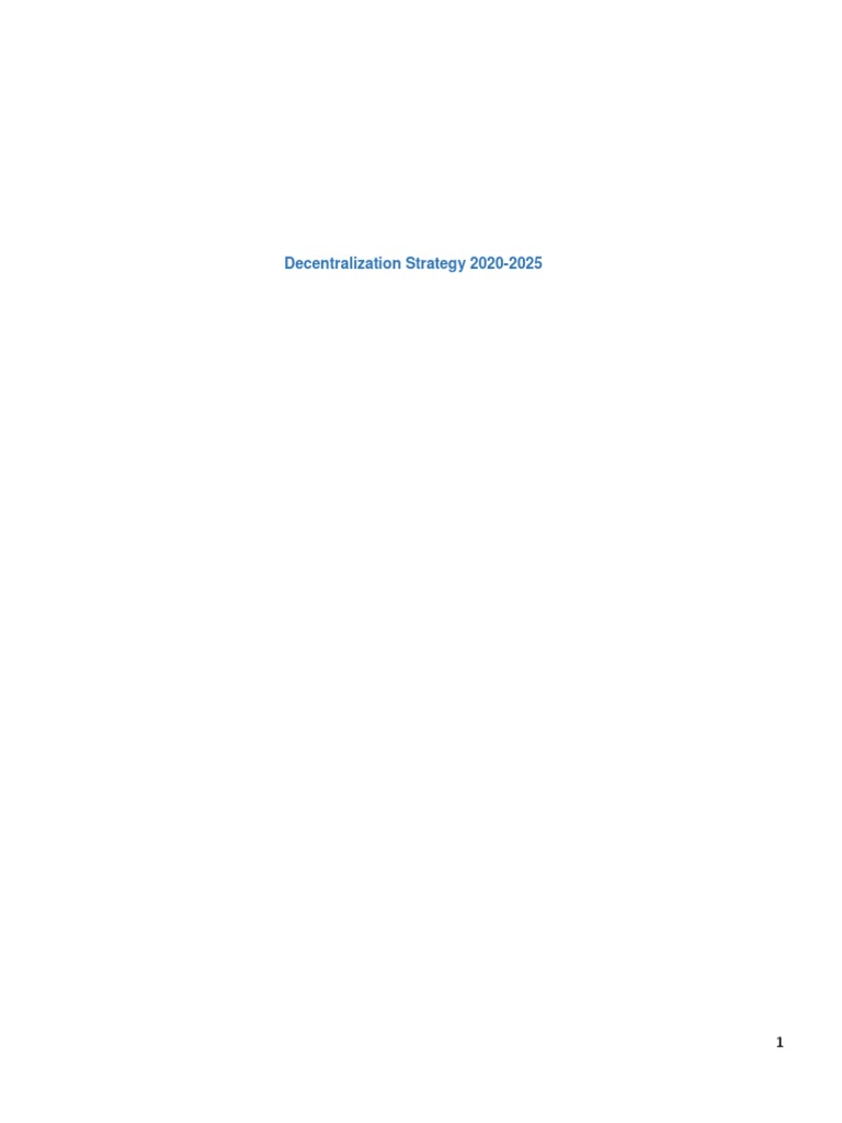 Decentralization Strategy | PDF | Governance | Decentralization