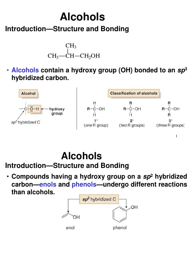Alcohols: - Structure and Bonding | Download Free PDF | Alcohol | Ester