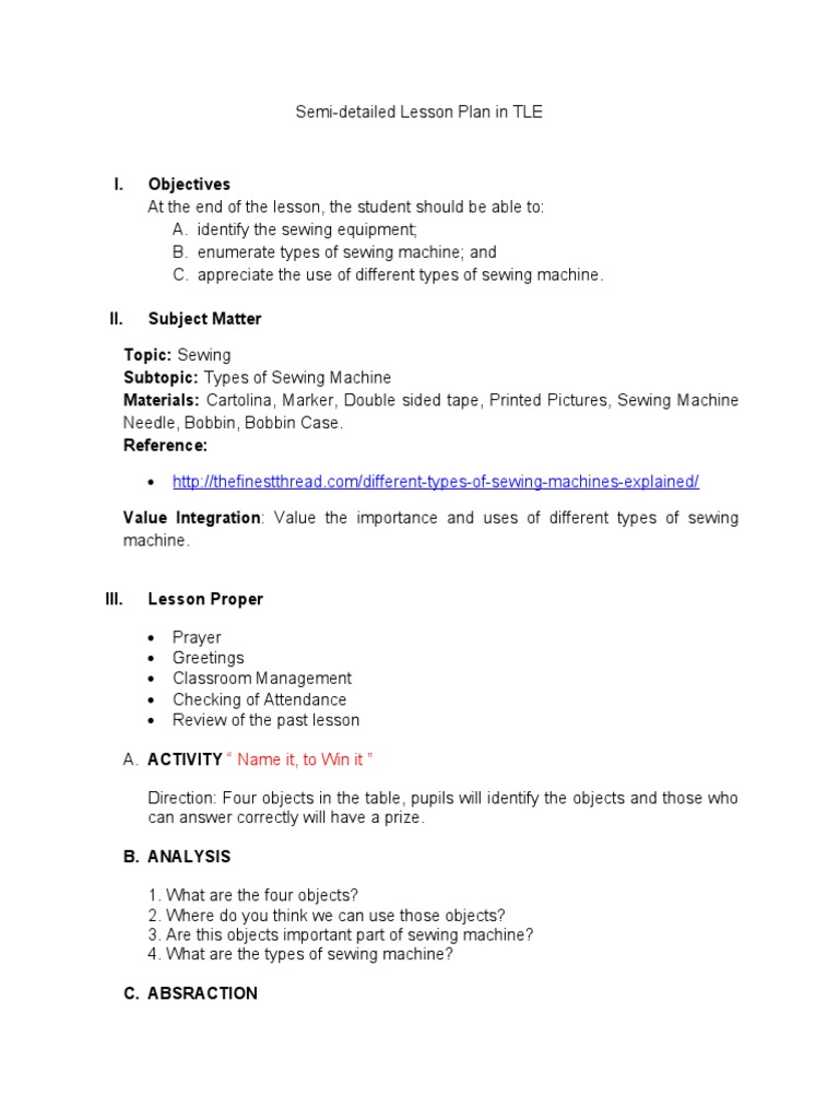 Tle LP | PDF | Sewing Machine | Sewing