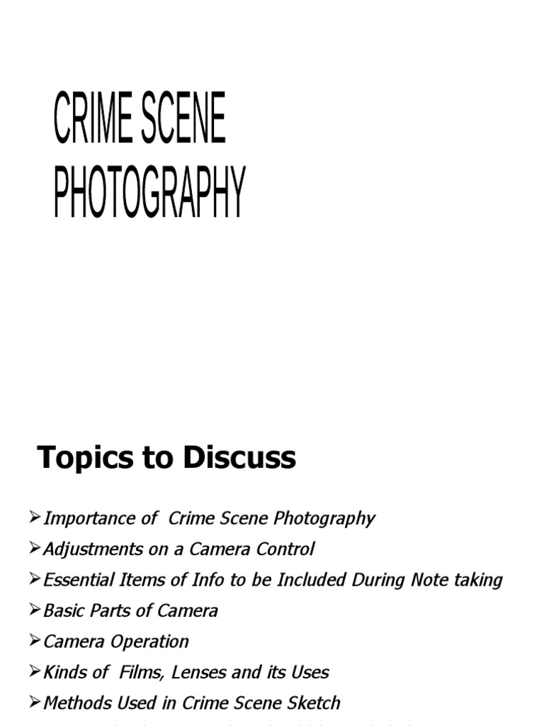 Crime Scene Photography | PDF | Camera Lens | Zoom Lens