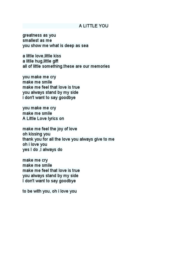 A Little You | PDF