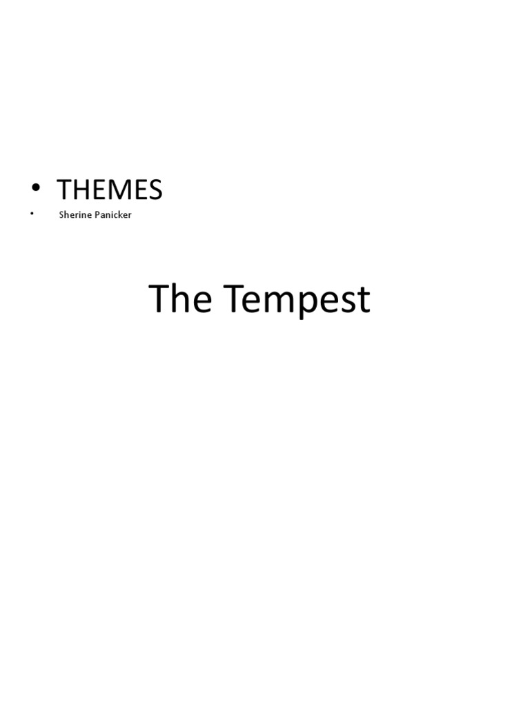 Themes and Quotes in The Tempest | PDF | The Tempest