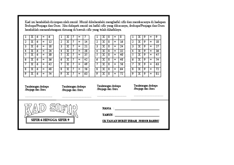 KAD-SIFIR 6 Hingga 9 | PDF