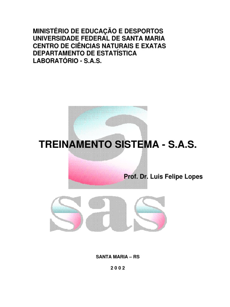 SAS | PDF | Distribuição de probabilidade | Significado estatístico