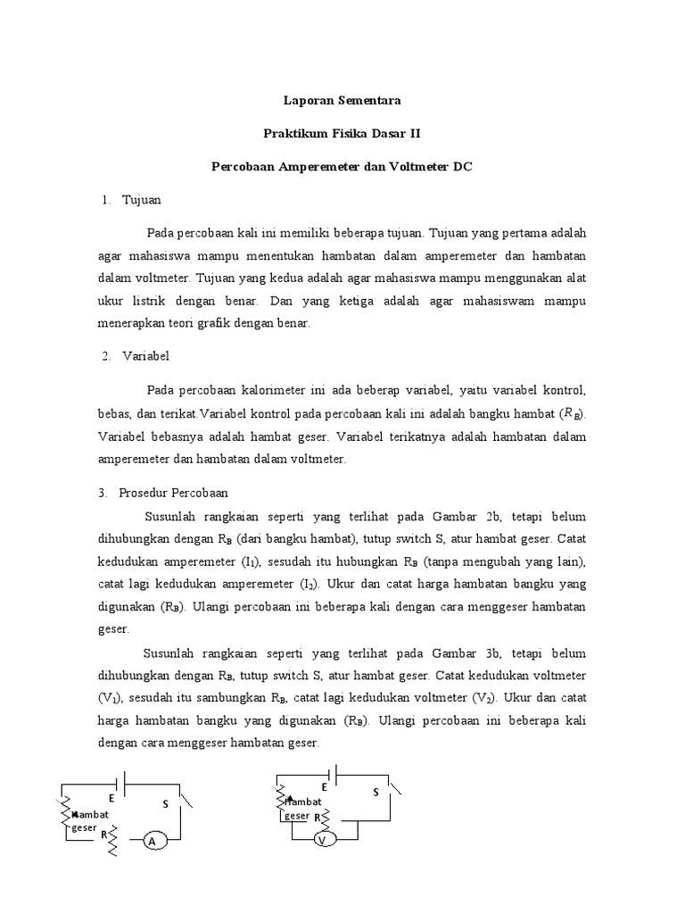 Lapsem Amperemeter Dan Voltmeter DC | PDF