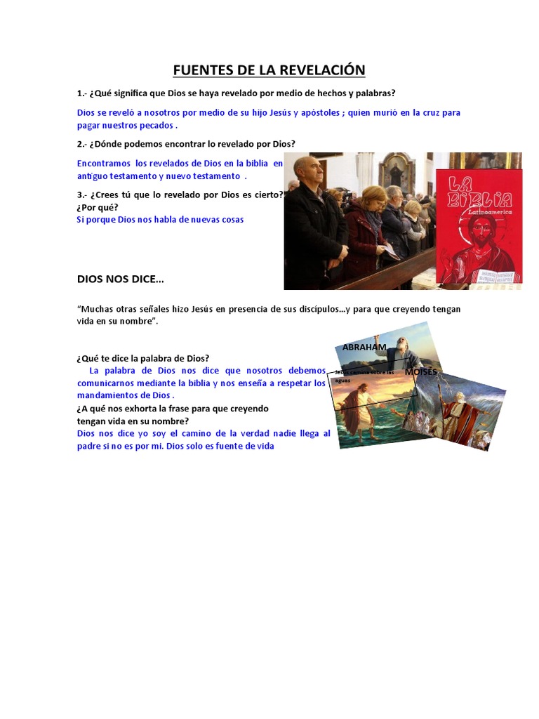 Fuentes de La Revelacion | PDF | Biblia | Sobrenatural Fuentes de La Revelacion | PDF | Biblia | Sobrenatural