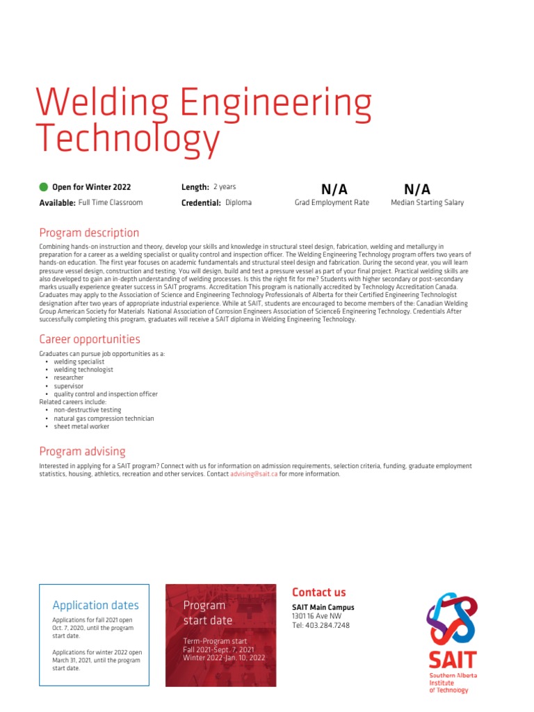 Welding Engineering Technology: N/A N/A | PDF | University And College ...