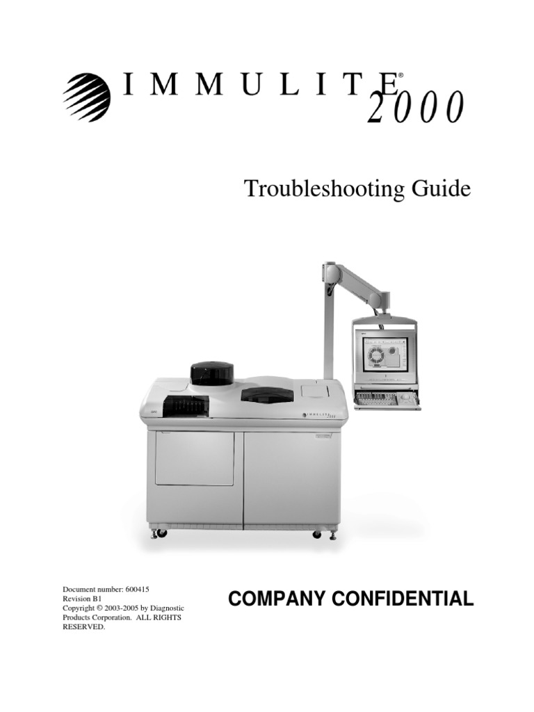 IMM2000 Trouble B1 | PDF | Immunoassay | Chemistry