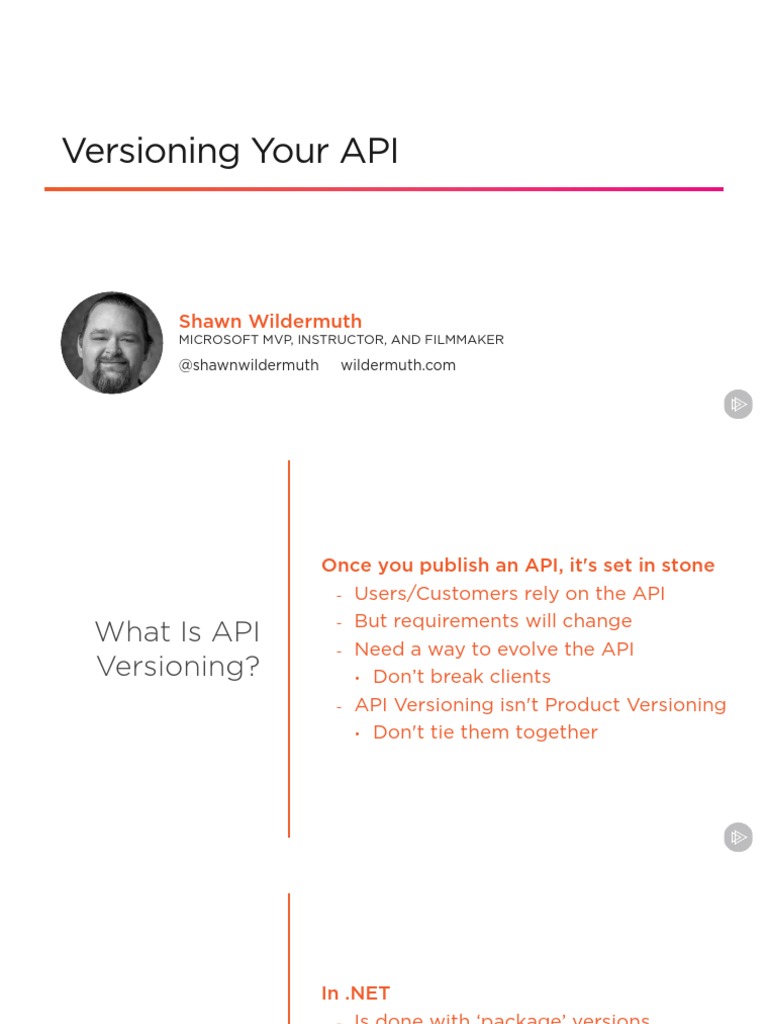 Versioning Your API: Shawn Wildermuth | PDF