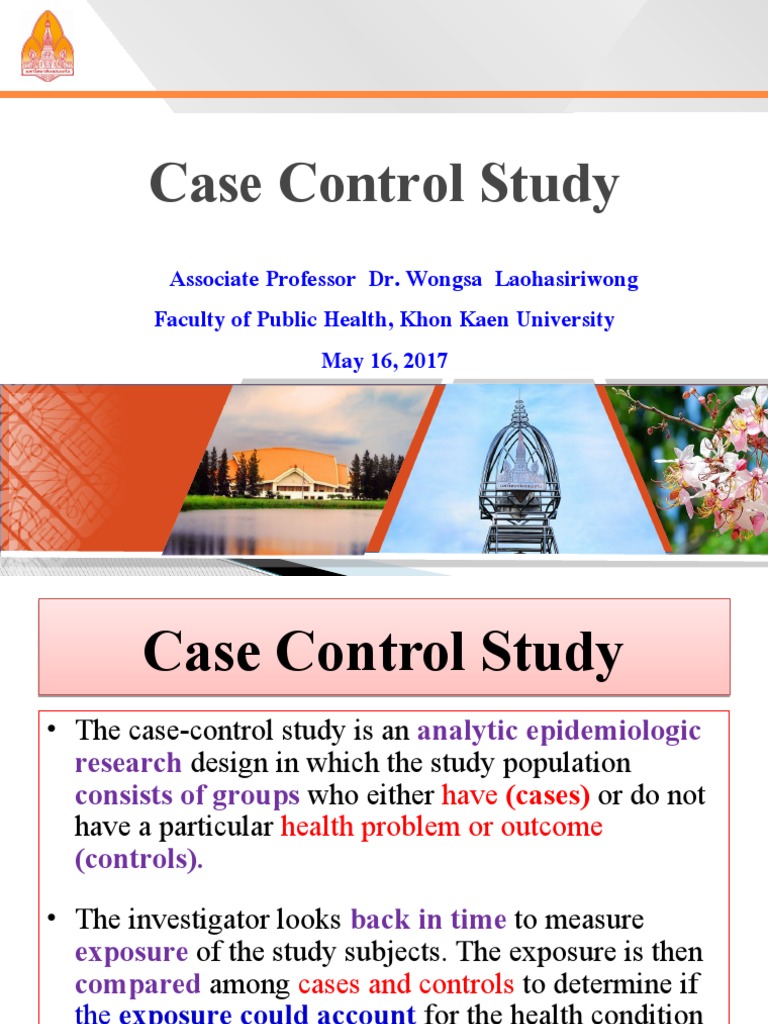 03-Case Control Study 2017 | PDF | Odds Ratio | Confounding