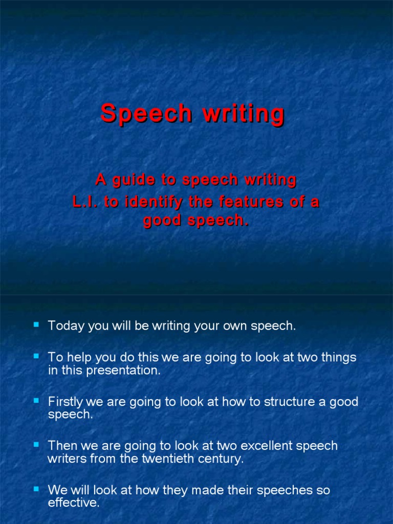 Effective Speech Writing Guide | PDF | Politics | Social Science