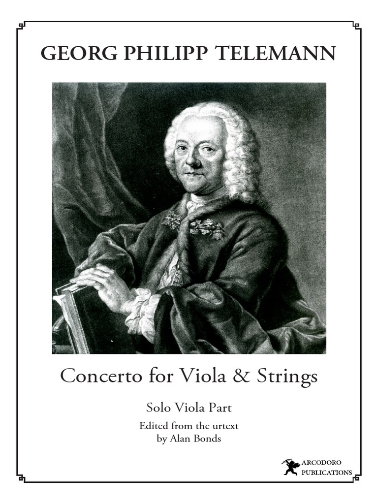 Georg Philipp Telemann: Concerto For Viola & Strings | PDF | Tempo | Viola