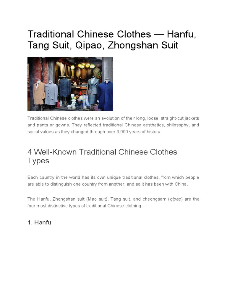 Traditional Chinese Clothes | PDF | Qing Dynasty | Han Chinese