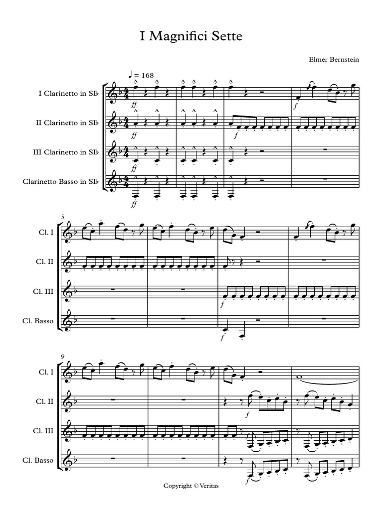 I Magnifici Sette - Tutto Lo Spartito | PDF