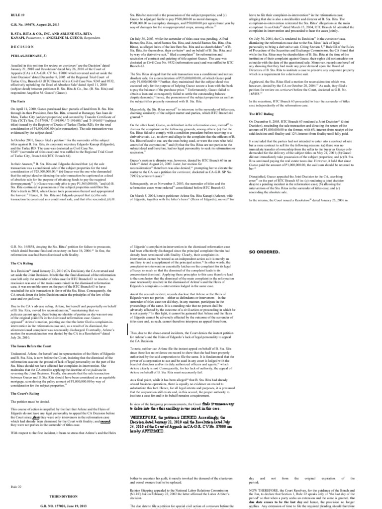 RULE 19 Start | PDF | Lease | Pleading