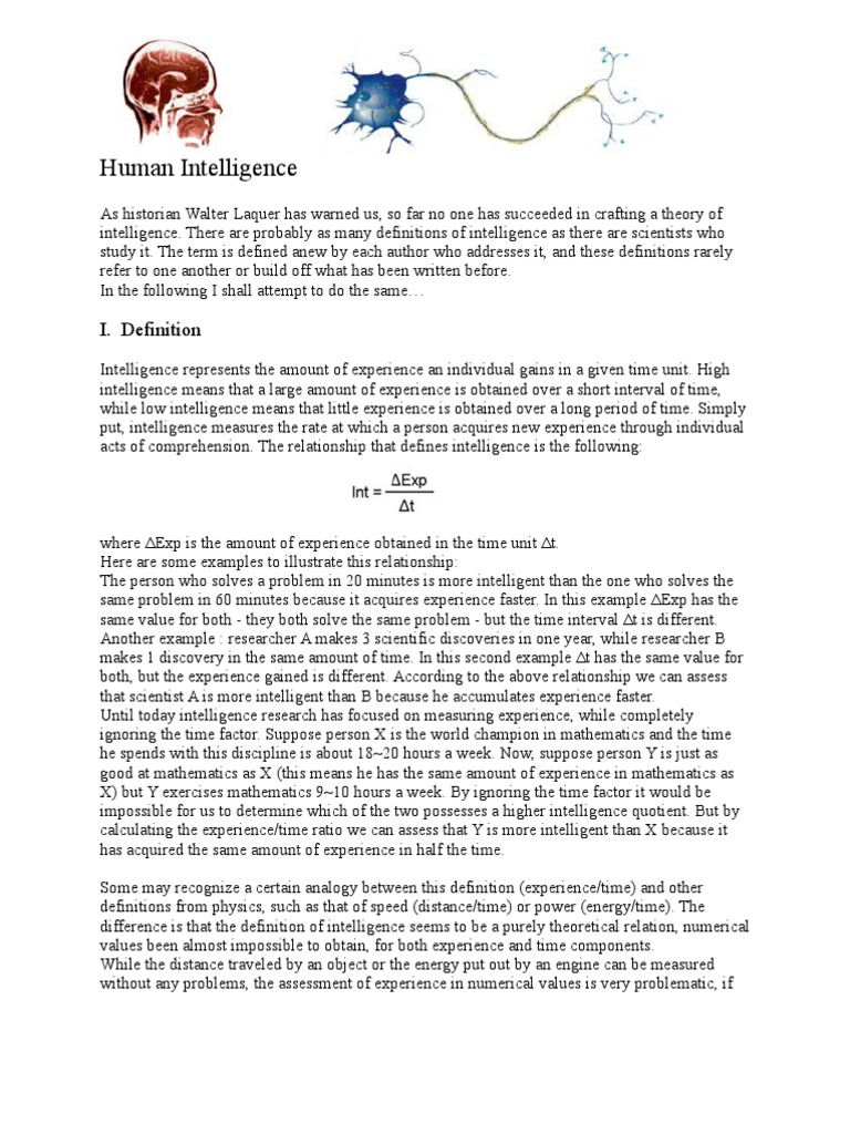 Defining Intelligence Pdf Computers