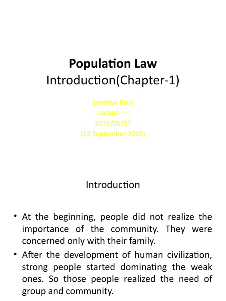 Overview of Population Law Concepts | PDF | Population | Demography