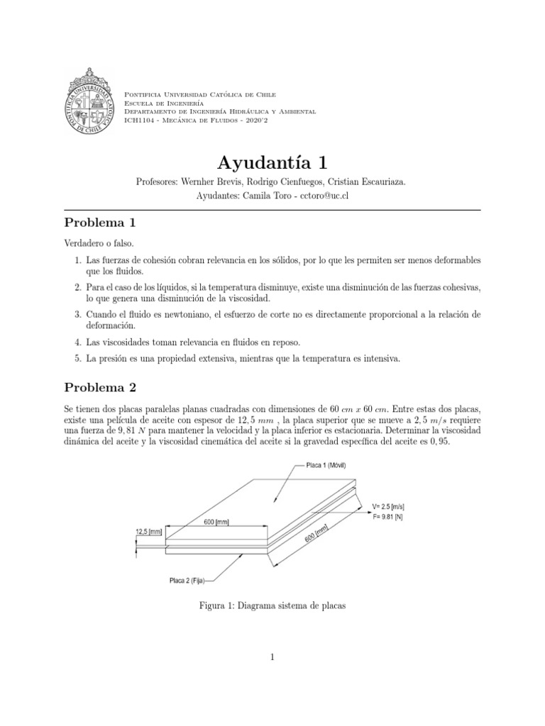 Fluids Exercise | PDF | Viscosidad | Mecánica de fluidos