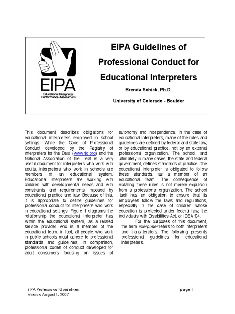Eipa Guidelines | PDF | Individualized Education Program | Language ...
