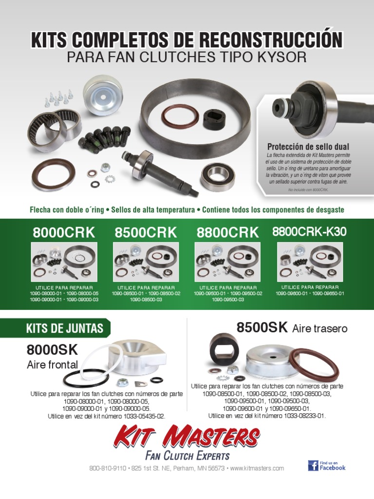 Kit Masters Lit Kit Reconstruccion Kysor CRK | PDF