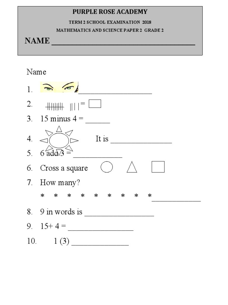 Grade 2 Test | Download Free PDF | Foods | Food And Drink